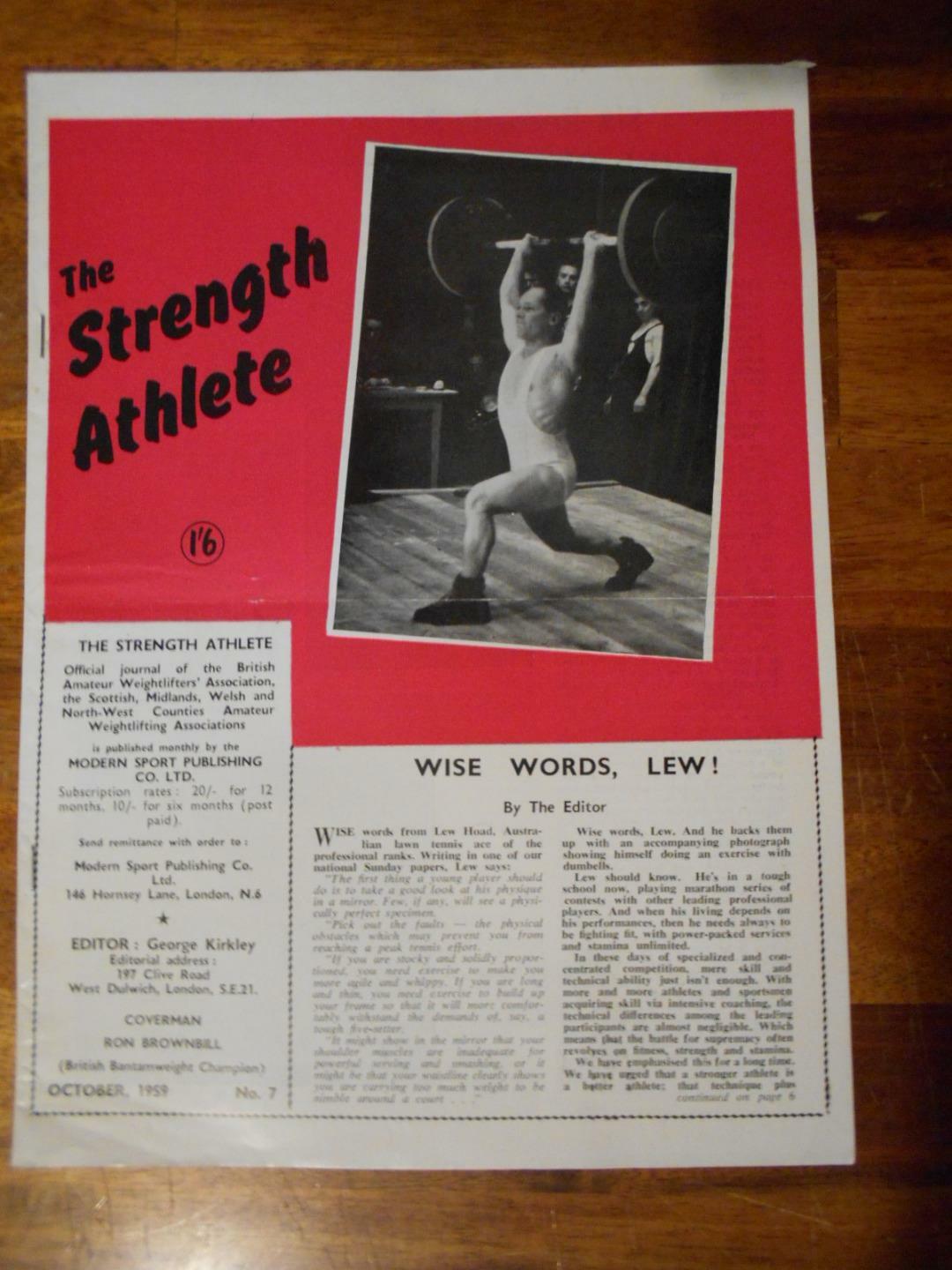 THE STRENGTH ATHLETE #7 bodybuilding weightlifting magazine RON ...