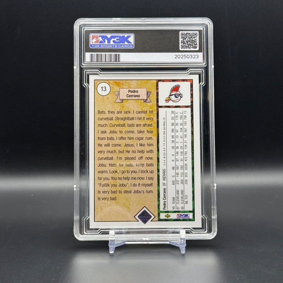 1989 Uecker Deck » Pedro Cerrano #13 Major League Custom Card Slabbed 4 ...