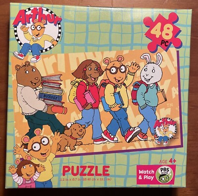 PBS Kids Arthur Puzzle 48 Piece NEW Watch & Play D.W Buster Francine ...