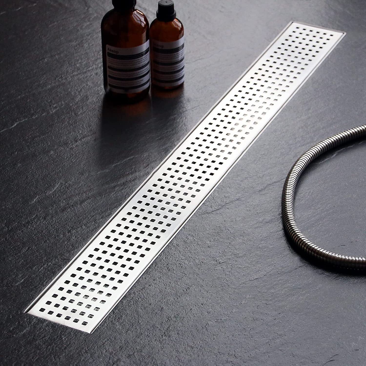 60cm Wet Room Linear Shower Floor Drain Stainless Steel Channel Gully ...