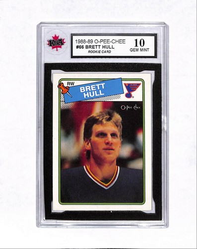 1988-89 O-Pee-Chee Brett Hull Rookie KSA 10 (DP) #66 | eBay