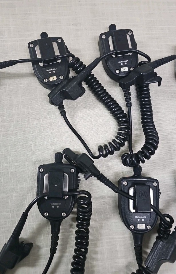 (10) LOT Motorola HMN4080A GPS Smart Microphone Lapel Mic XTS5000 ...