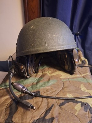 Large CVC Military Combat Vehicle Crewman Tanker Helmet W/ Comms Liner ...