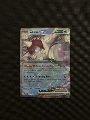 Cetitan ex 65/182 Holo Double Rare Card - Pokemon TCG - Destined Rivals ...
