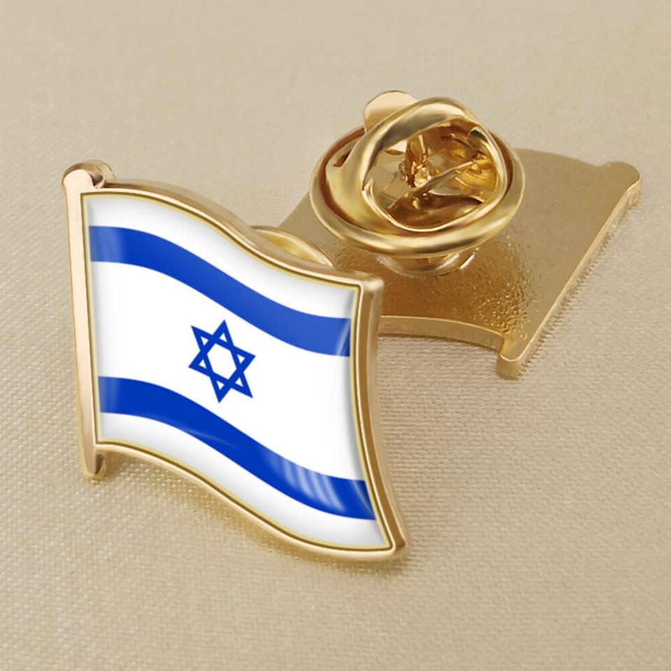Israel Flag Brooch Metal Israel Ornamental Pins for Backpack Sling Bag ...
