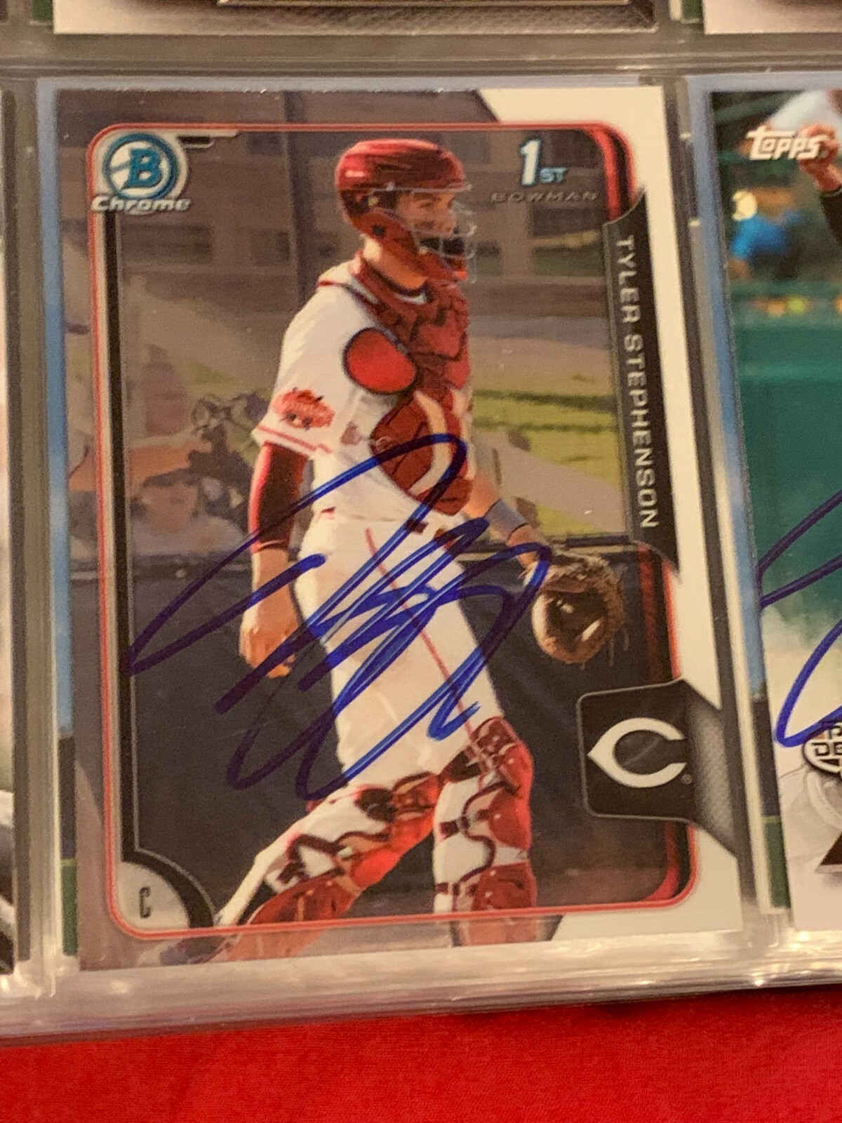 TYLER STEPHENSON AUTOGRAPHED SIGNED 2015 BOWMAN CHROME CARD CINCINNATI ...