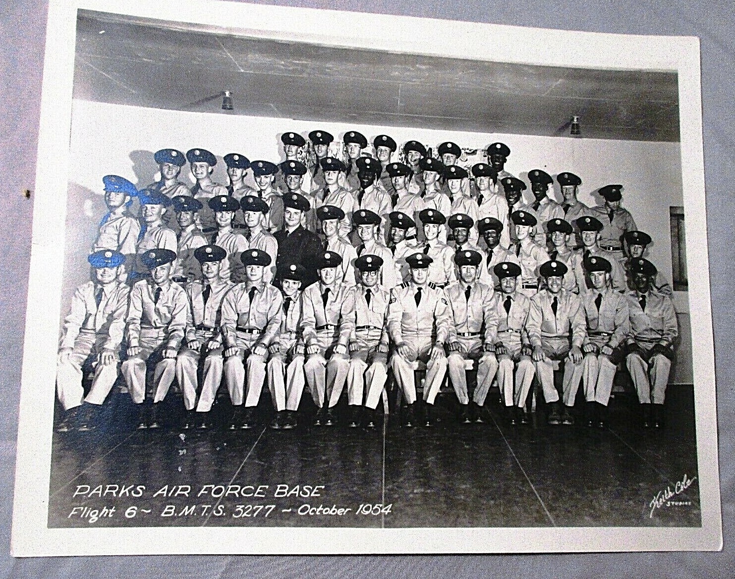 Vintage October 1954 photo Parks Air Force Base Flight 6 B.M.T.S. 3277 ...