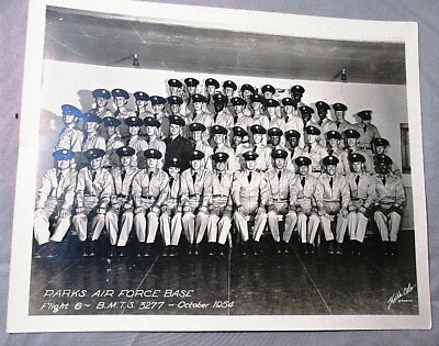 Vintage October 1954 photo Parks Air Force Base Flight 6 B.M.T.S. 3277 ...