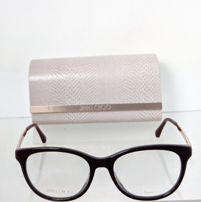 Brand New Authentic Jimmy Choo Eyeglasses JC202 LHF Burgundy Gold 202 ...