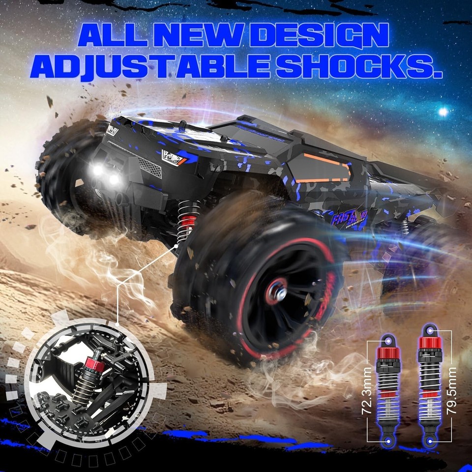 1/14 Brushless RC Cars for Adults Fast 60+ mph, RC Trucks 4x4 Offroad ...