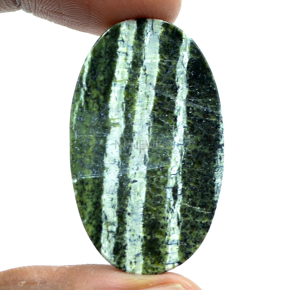 Cts 36.40 Natural Chatoyant Zebra Jasper Swiss Opal Cabochon Oval Loose ...