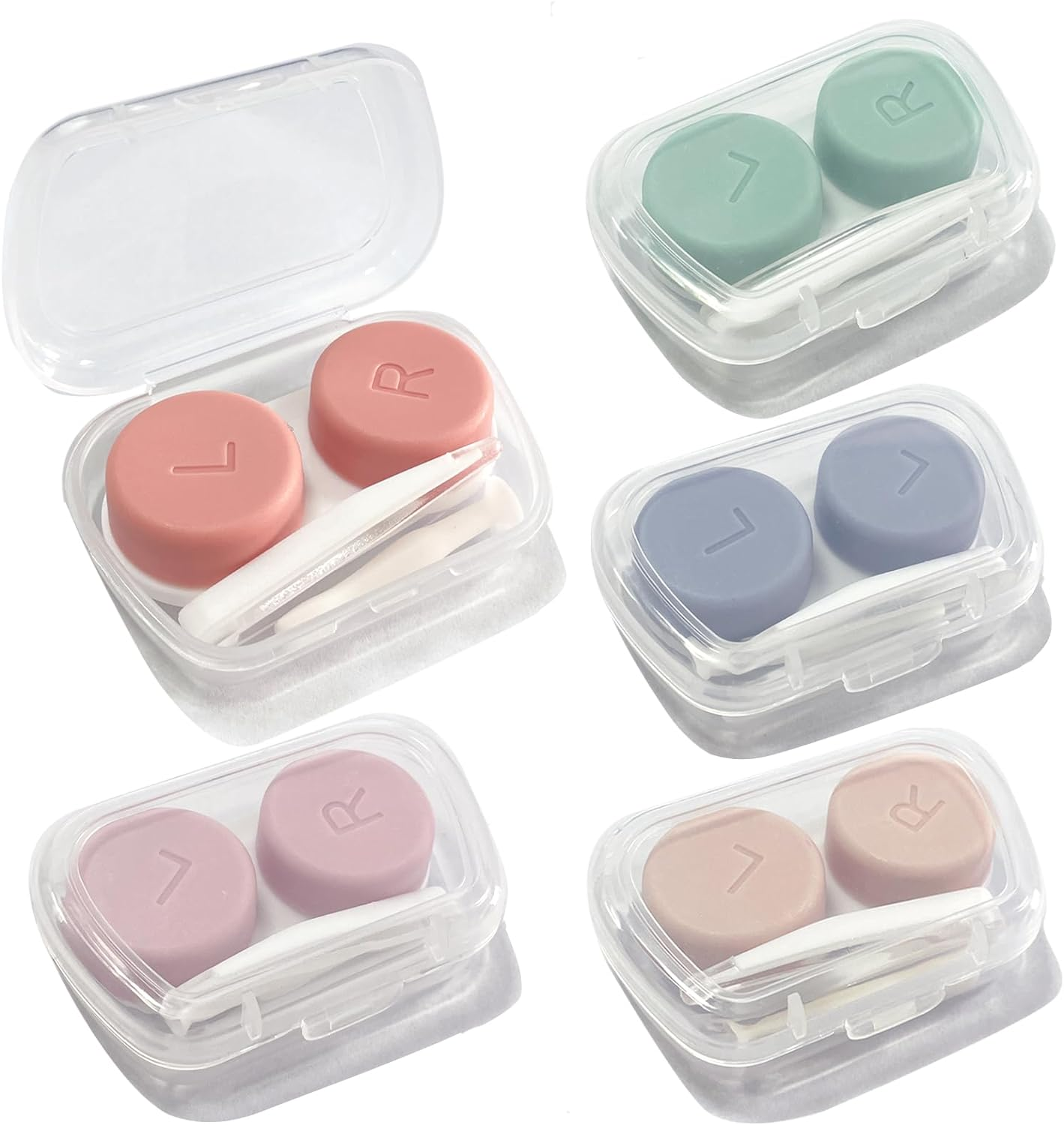 Contact Lens Cases Colorful Contact Lens Container Holder, Clear ...