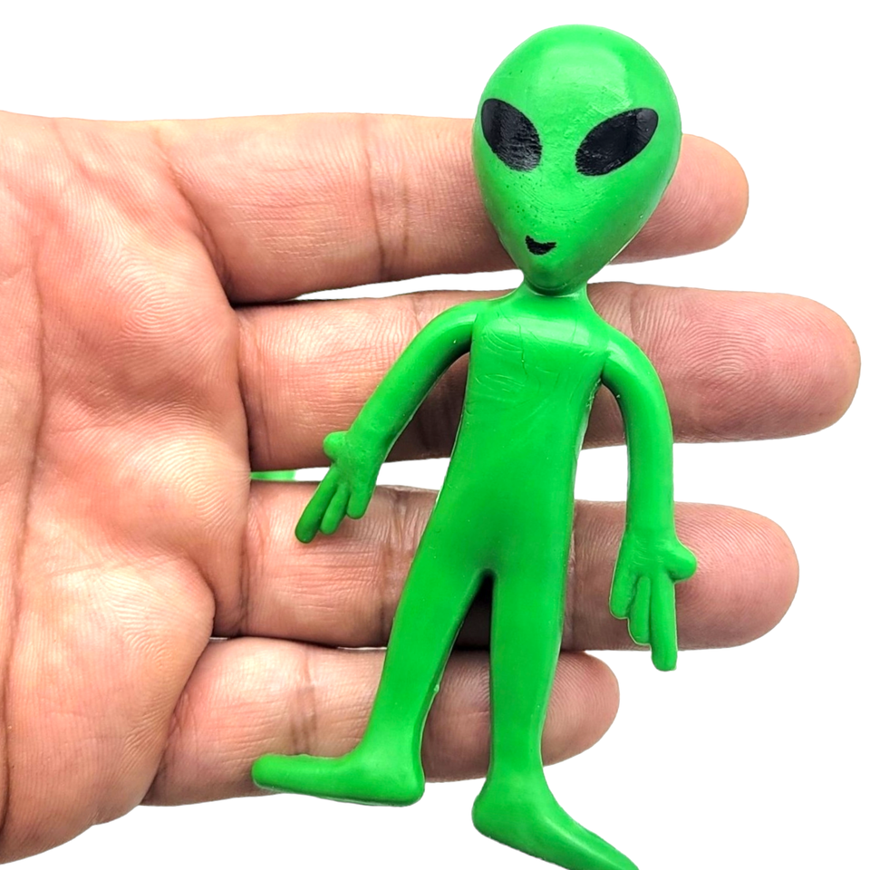Bendable Rubber Green Aliens - 12 Pack (3.75") Action Figures Bendable ...