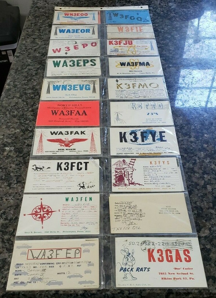 Ham Radio QSL Cards, Lot of almost 200 | eBay