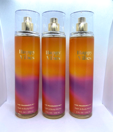 Bath and Body Works HAPPY VIBES Fragrance Body mist 8 fl oz/236ml *SET ...