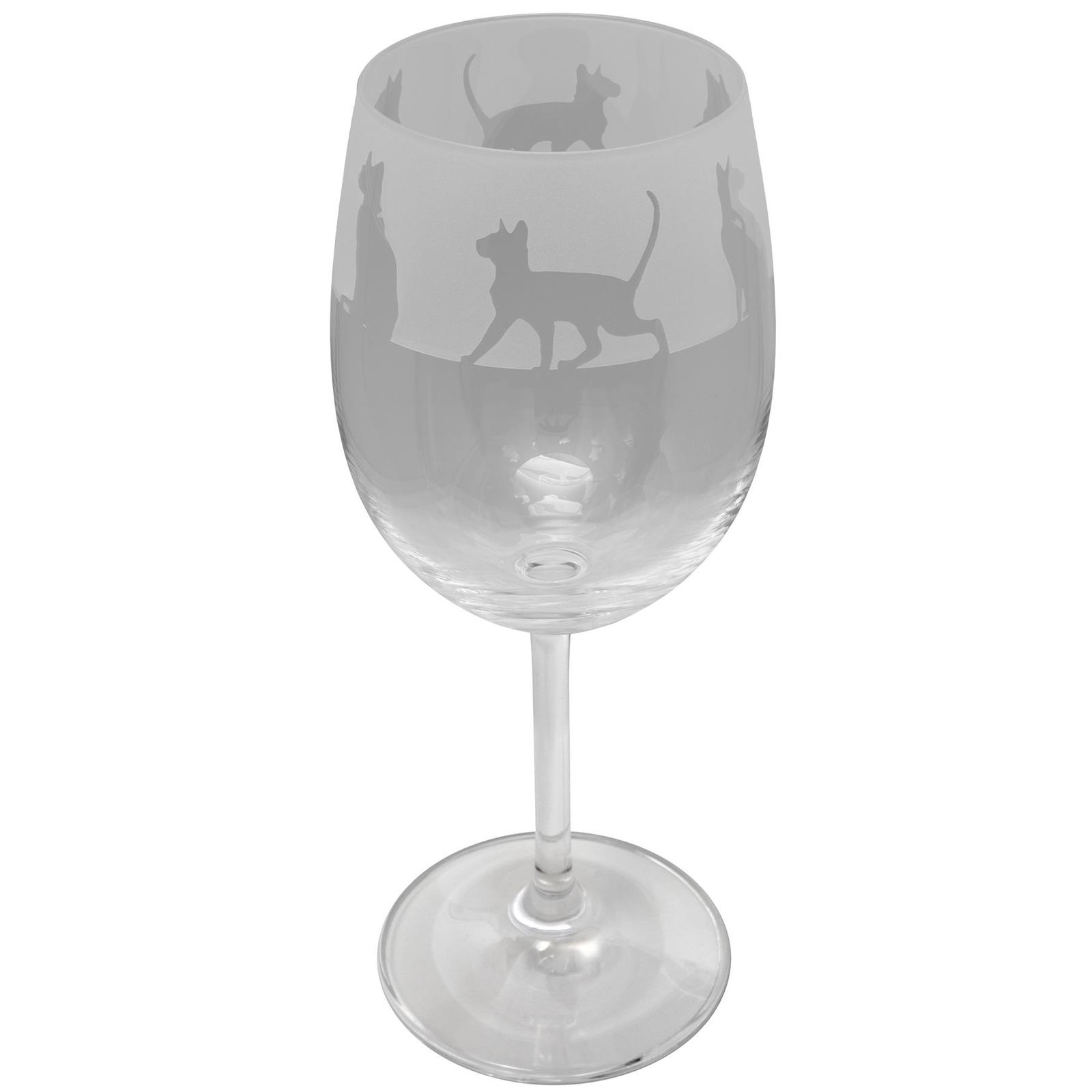 Wine Glass Decorated Siamese Cat Sandblast Animal Stemmed Drinking Gift ...
