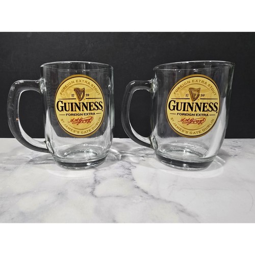 2 Vintage Guinness Believe Glass Tankards Extremely Rare Limited ...