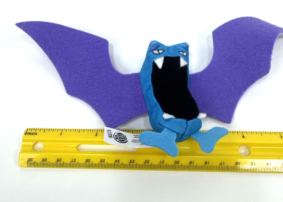 Vintage 1999 Golbat Burger King Promo 3" Mini Plush Pokemon Figure Toy ...