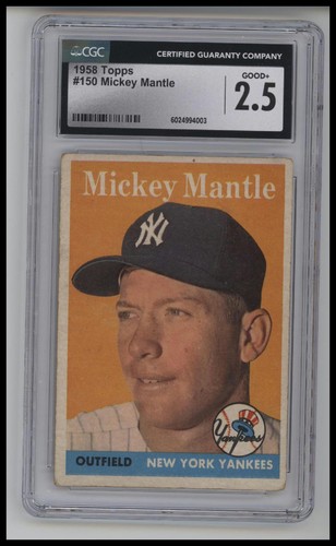 1958 Topps #150 Mickey Mantle CGC 2.5 | eBay