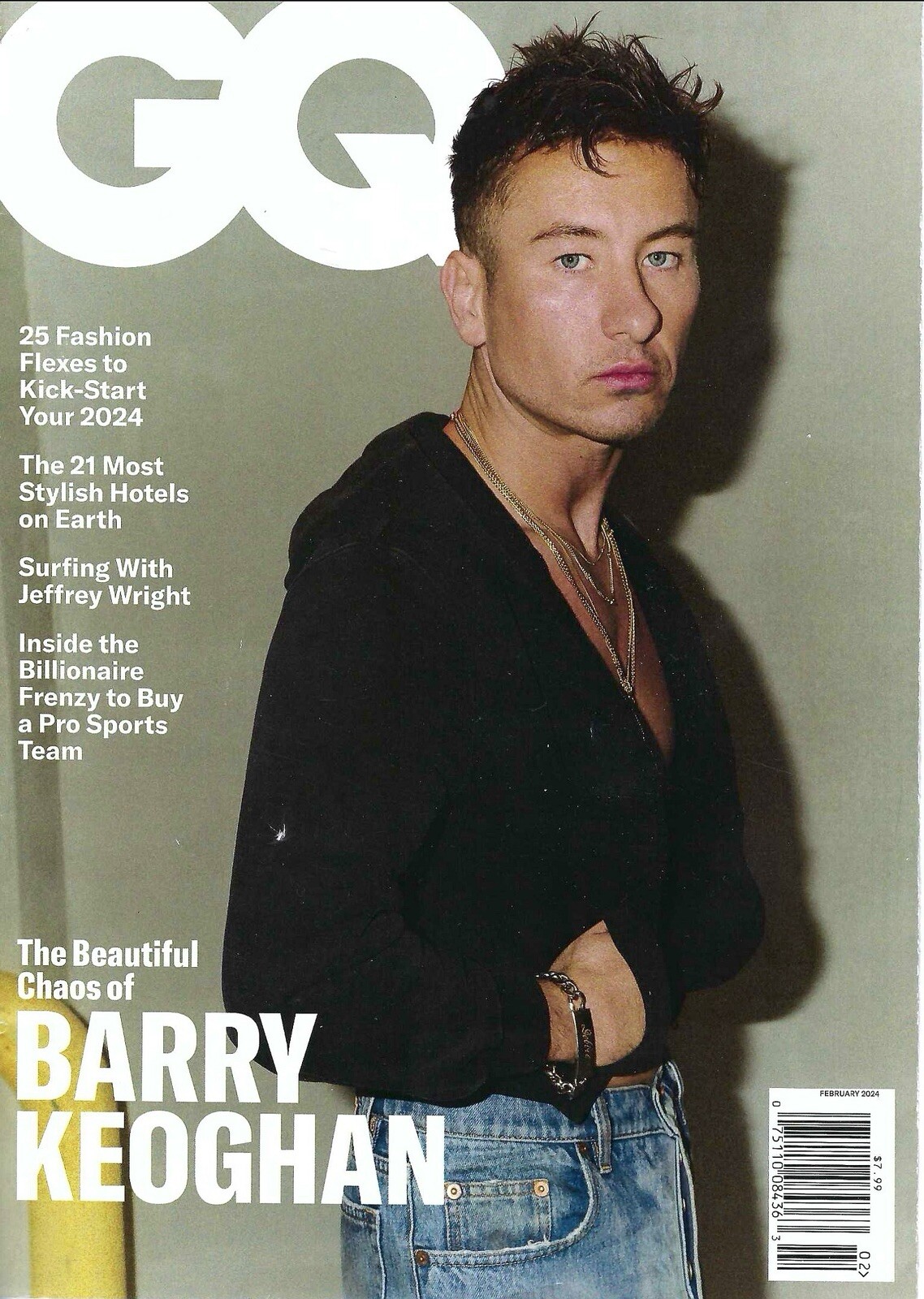 GQ Magazine Barry Keoghan Saltburn Cover February 2024 Issue No Label | eBay