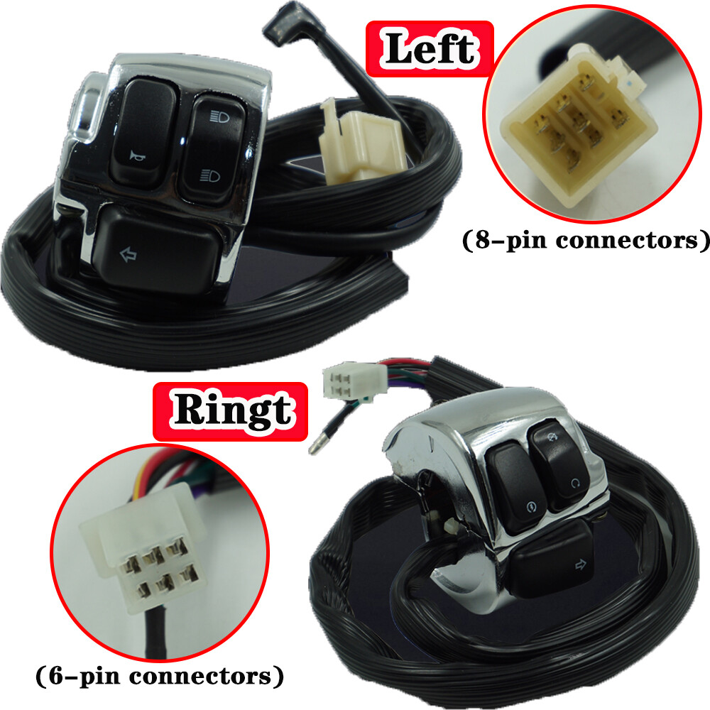 Handlebar Switches Control + Wiring Harness For Harley Softail ...