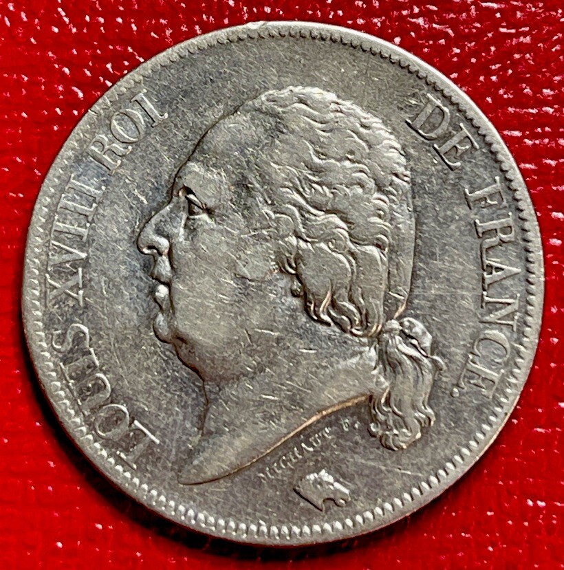 1820-A France 5 Francs Silver! World Coin, Louis XVIII. ENN Coins | eBay