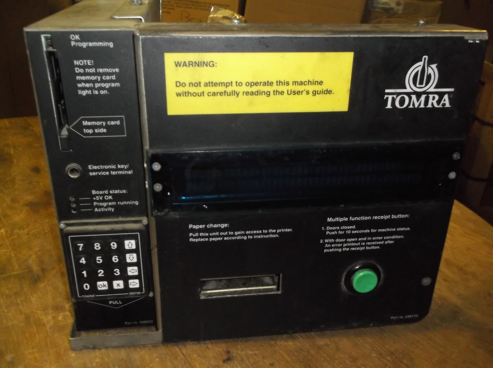 Tomra Can/Bottle Return Recycle Machine 50083025 Inner Chassis *FREE ...