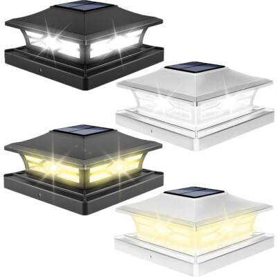 2 Pack Solar Post Cap LED Lights For 4x4 6x6 Post Outdoor Fence ...