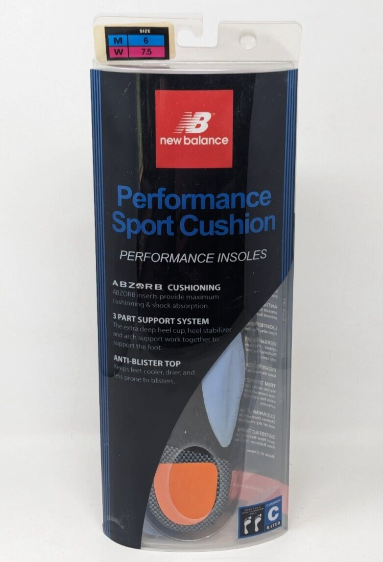 NB New Balance Athletic Shoe Performance Sport Cushion Insoles Size 6 ...