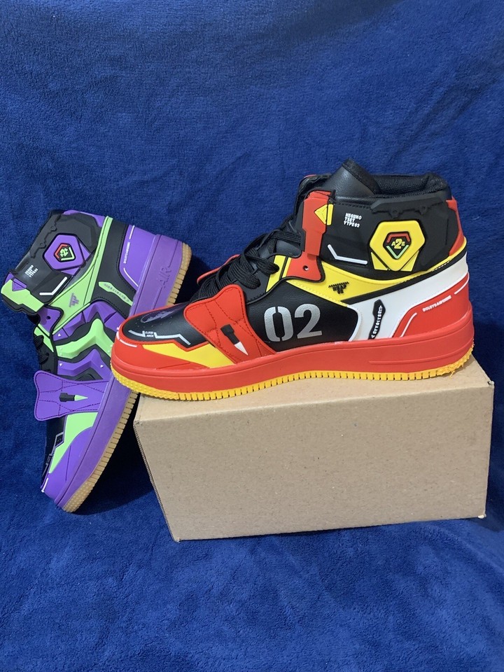 Custom AJ1 Evangelion Unit1-2 anime sneaker artwork shoes size EU45 ...