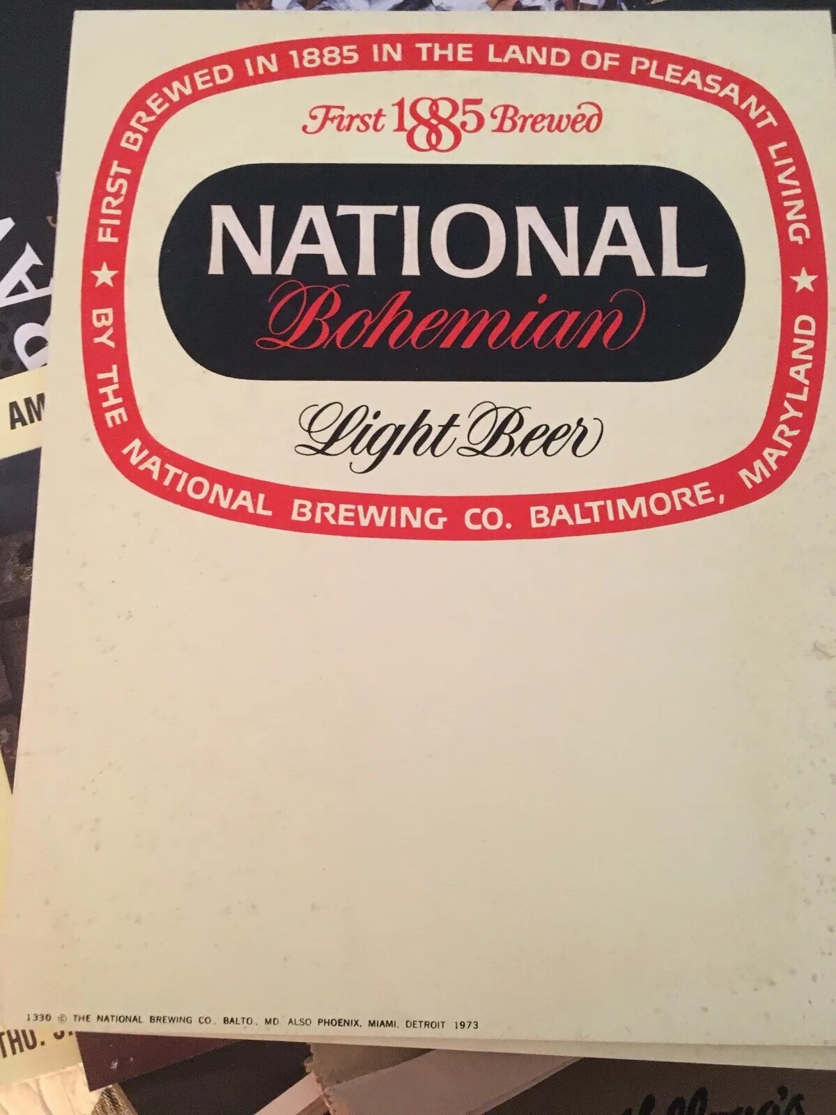 1970’s National Bohemian Beer POS Sign Baltimore MD | eBay