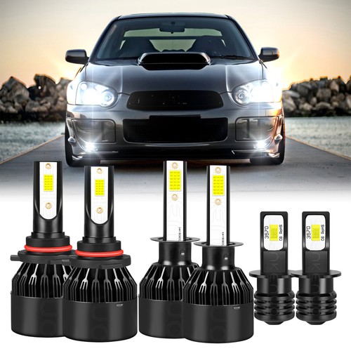 For Subaru Impreza 2004-2005 6X LED Headlight Bulb High/Low Beam + Fog ...