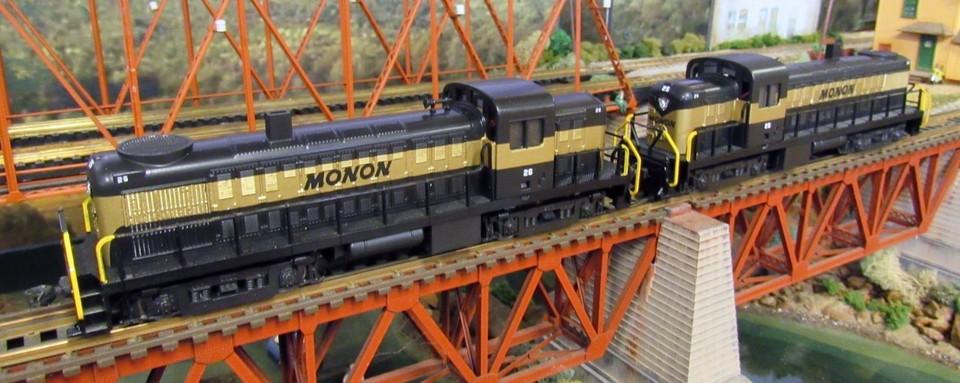 Set of 2 HO Scale Mehano Monon CIL Alco RS2, both powered, can motors ...