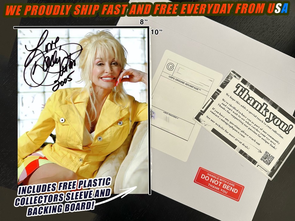 DOLLY PARTON 8x10 SIGNED AUTOGRAPH RARE PHOTO SIGNATURE REPRINT FREE ...