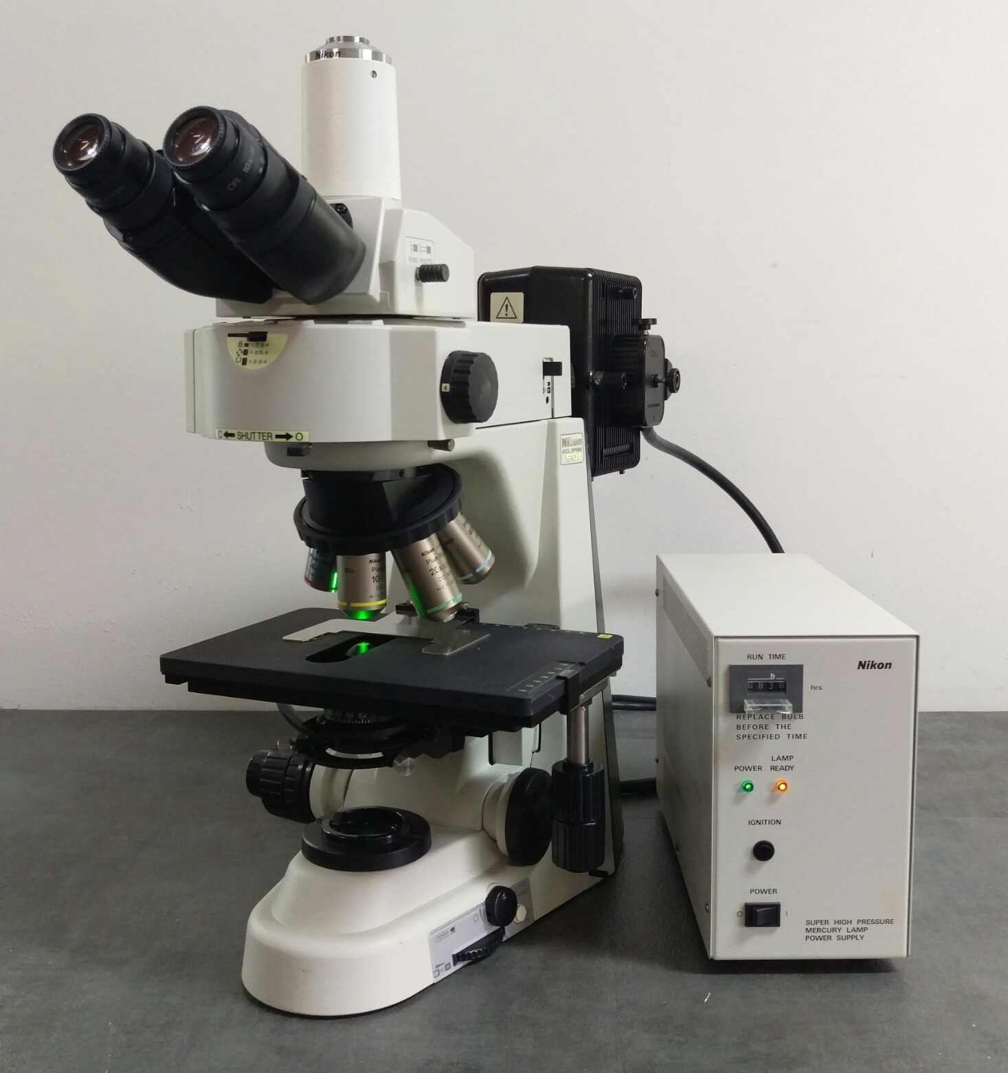 Nikon Microscope Eclipse 50i with Fluorescence and Trinocular Head | eBay
