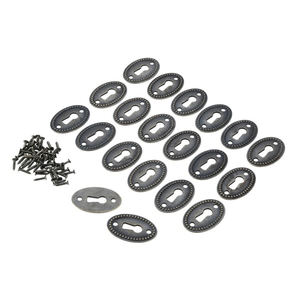 2/10/20Pcs Antique Bronze Keyhole Cover Carved Hollow Connectors ...
