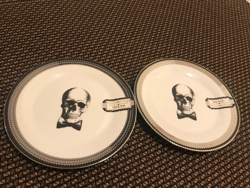 Ciroa Wicked Skull Halloween Salad Plates S/2 7.5” ~New~ | eBay