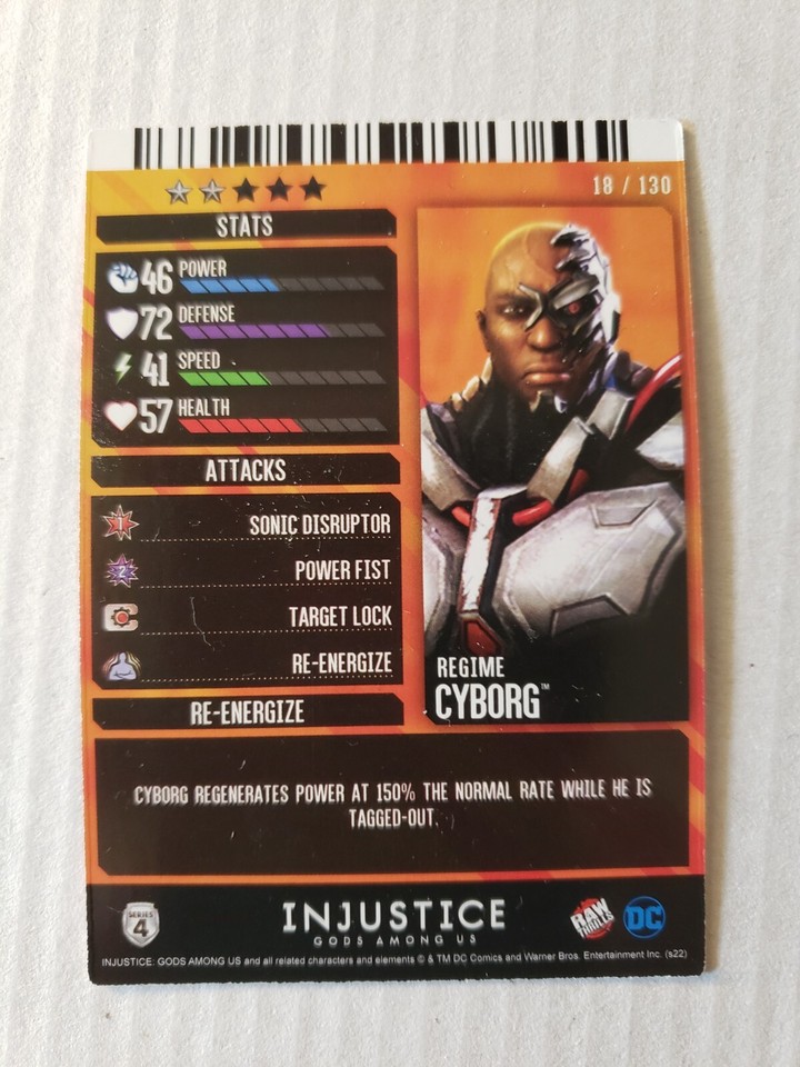 DC Cyborg Injustice Video Game Trading Card Series 4 | eBay