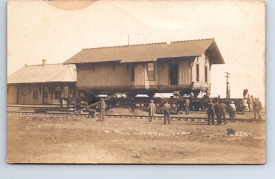 Real Photo Postcard Michigan Clyde Pere Marquette Railroad Depot ...