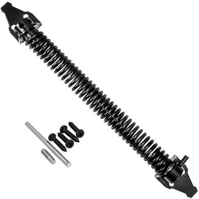 Black Wood Gate Self Closing - 13" Adjustable Spring Tension | eBay