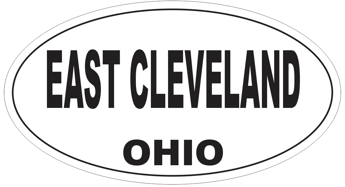 East Cleveland Ohio Oval Bumper Sticker or Helmet Sticker D6080 | eBay