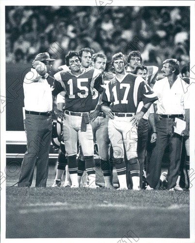 Los Angeles Rams Quarterbacks Vince Ferragamo & Bert Jones Press Photo ...