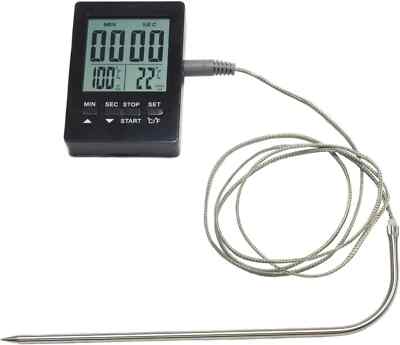 Chef Craft Thermometer and Timer with Probe, 7 inch Probe 3 inch Timer ...