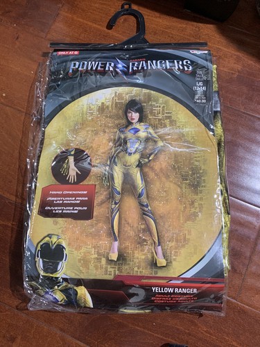 Adult Womens Saban's YELLOW POWER RANGER Costume Full Body Suit L(12-14 ...