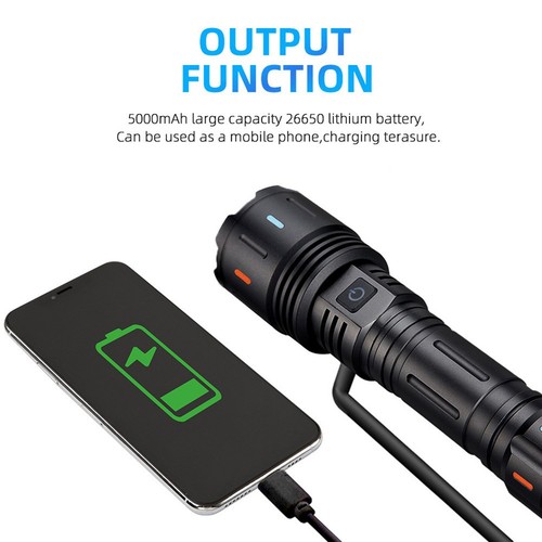 Outdoor Camping Equipment Flashlight LEP USB-C Charage With Fluorescent ...