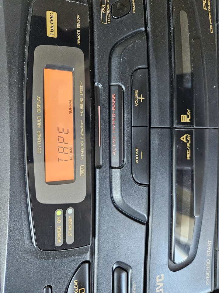 JVC PC-X130 Boombox CD Cassette Player,AM/FM /no Remote, Tested Works ...