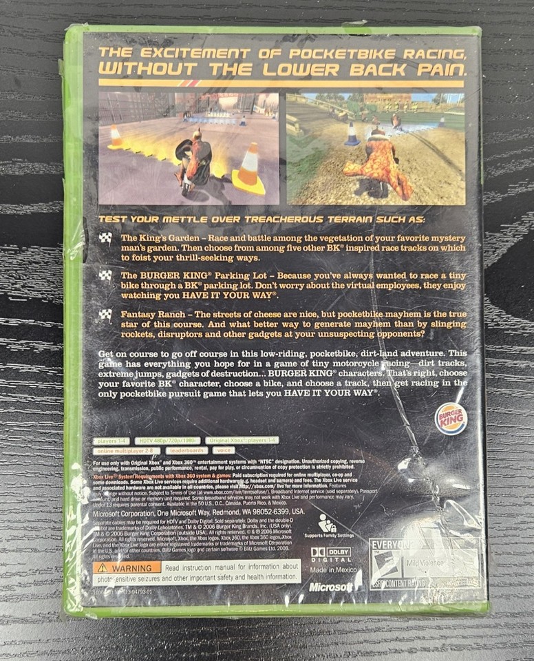 Pocketbike Racer (Microsoft Xbox 360, 2006) Burger King Promo Game | eBay