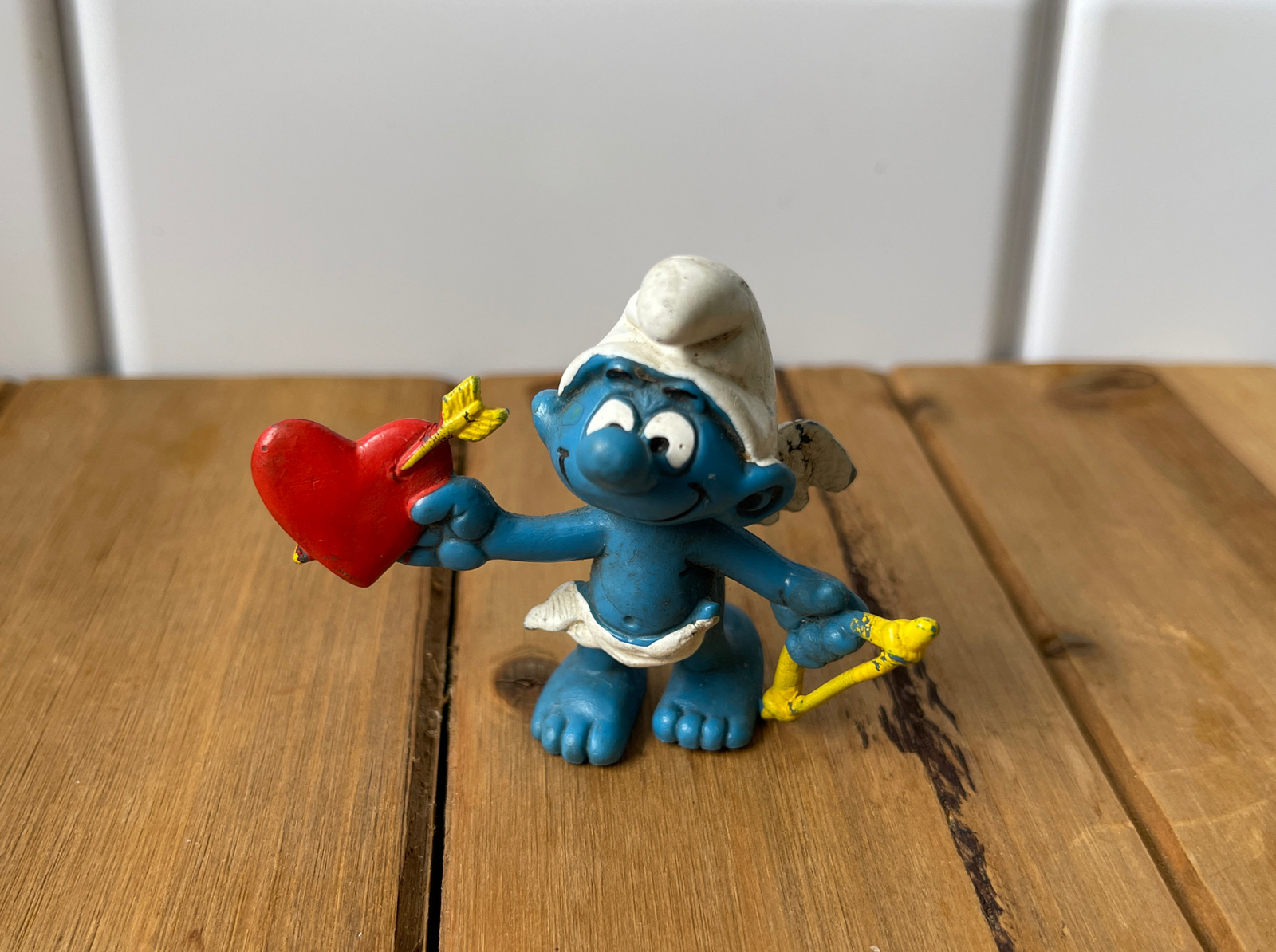 Vtg 1981 Schleich Peyo Portugal Valentine Cupid Smurf Plastic ...