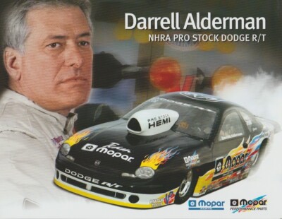 2002 Darrell Alderman Mopar Dodge R/T Pro Stock NHRA Hero Card | eBay