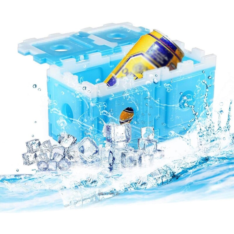6/10 Pcs Slim Ice Packs Reusable Freezer Blocks Cooling for Lunch Box ...